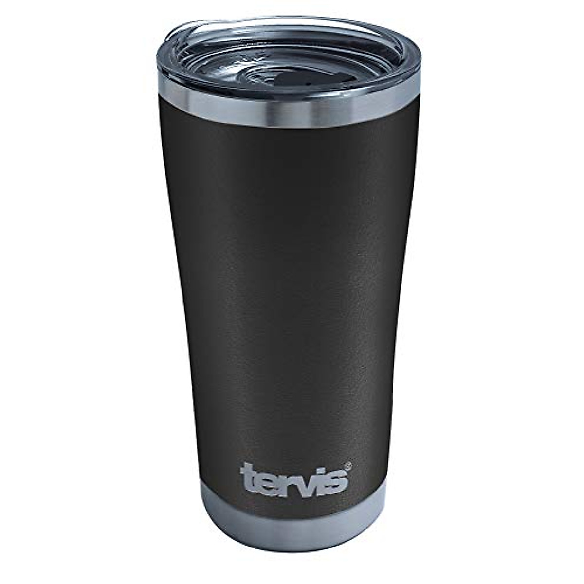 Tervis Triple Walled Powder Coated Stainless Steel Insulated Tumbler Cup Keeps Drinks Cold & Hot, 20oz, Onyx Shadow