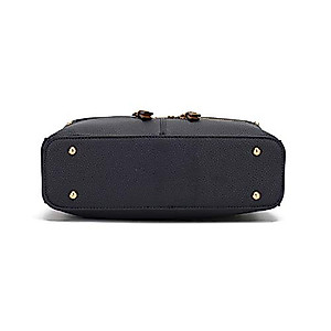 MKF Crossbody Bag for Women – PU Leather Pocketbook Handbag – Designer Side Messenger Purse, Shoulder Crossover Olive Green-Mustard