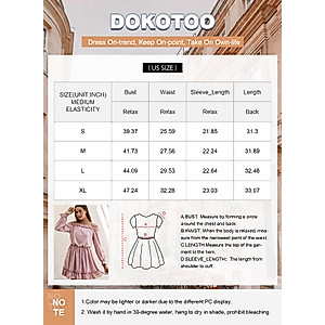 Dokotoo Women's Casual Dresses Ruffle Off The Shoulder Long Sleeve Dress for Women Elegant Solid Color Elastic Waist Party Short Dress A-Line Sexy Spring 2024 Country Concert Outfits Blue X-Large