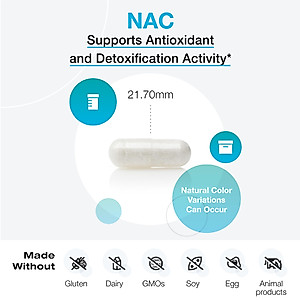 XYMOGEN NAC N-Acetyl-Cysteine 600mg - Cardiovascular, Antioxidant, Liver Detox + Immune Support Supplement - Supports Glutathione Synthesis - Non-GMO NAC Supplement (60 Capsules)