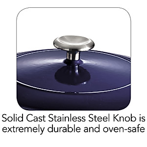 Tramontina Enameled Cast Iron Covered Dutch Oven Gradated Cobalt 5.5-Quart, 80131/075DS