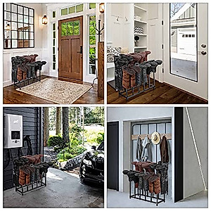 Free Standing Shoe Racks, Modern Black Metal Boot Organizer, Tall Boots Storage, Holds 6 Pair for Dorm Room, Closet, Entryway, Bedroom, Patio Outdoor, Hallway, Black Shoe Rack Organizer, Shoe Storage…