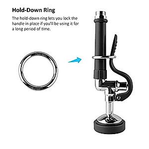 CWM Pre Rinse Sprayer Commercial Sink Faucet Spray Valve Chrome Finished (Black)