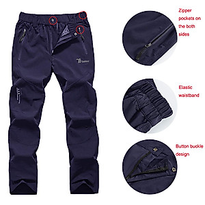 Gopune Women's Outdoor Hiking Travel Pants Lightweight Stretch Active Pants (Navy,XS)