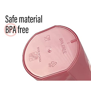 Litex Classic Shaker Bottle, great for protein shakes and pre-workout, shaker set with stirrer - BPA free - 20 oz(pink)