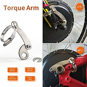 HUDAMZKY Ebike Universal Torque Arm for Electric Bicycle e-Bike Bike Front or Rear Hub Motors and Mid Drive e-Bike (T-1 for 12/14mm)