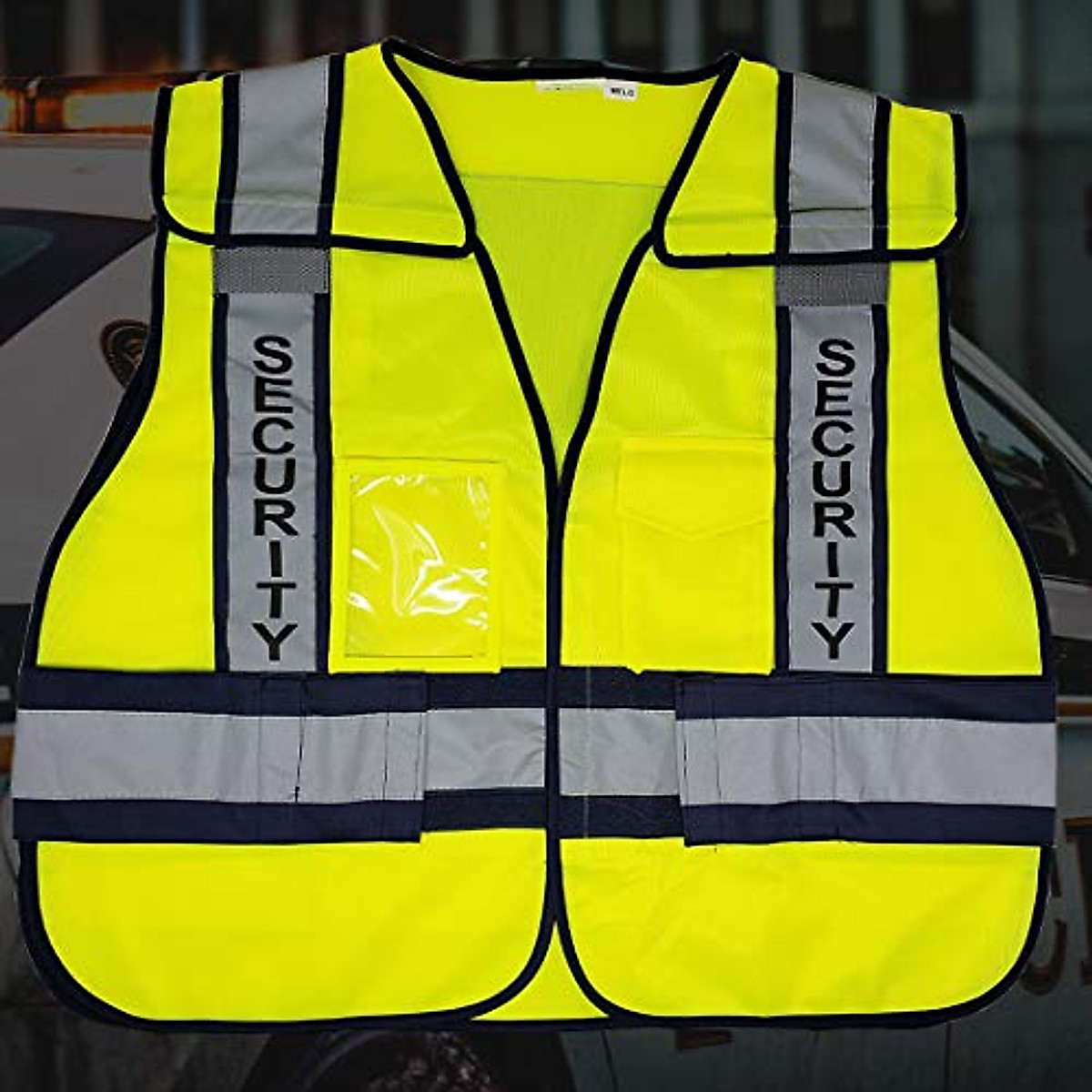 VIEWBRITE Reflective (Class 2) Security Vest Lime Green - 5 Point Breakaway High Visibility Yellow Safety Vest