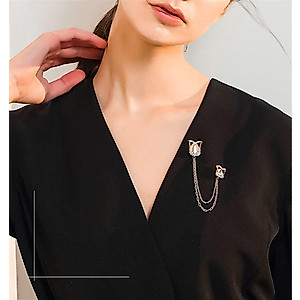 MJWDP Shirt Collar Pin Neck Brooch Chain Corsage Decoration Women's Button Pin Sweater Accessories Pin Accessories
