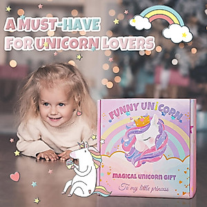 Decostatue Unicorn Gifts for Girls Age 6-8 - 10pcs Birthday Gift Box for 3 4 5 6 7 8 9 10 11 12 Year Old Toddler Girl for Girls with Unicorns Blanket for Teen girl Trendy 2024