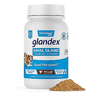 Glandex Dog & Cat Anal Gland Sac Fiber Supplement Powder with Pumpkin, Digestive Enzymes & Probiotics – Vet Recommended Healthy Bowels & Digestion - Boot The Scoot 2.5oz Beef Liver - by Vetnique Labs