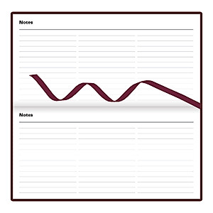 LETTS Classic Weekly/Monthly Planner, 12 Months, January to December, 2022, Week-to-View with Appointments, Gold Corners, Horizontal, 6.625" x 3.25", Burgundy (C32SBY-22)