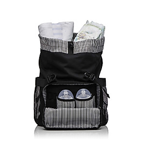 Denali Collective - Discoverer Diaper Bag Backpack Water and Stain Resistant Unisex Baby Bag for Outdoors/Travel, Waterproof Front Pocket