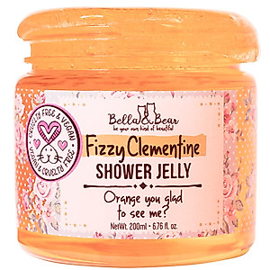 Bella & Bear Fizzy Clementine Shower Jelly, Vegan, Cruelty Free, Teen Girl Gifts 6.7oz