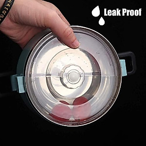 ArderLive Bento Lunch Box, Stackable Themral Insulated Lunch Container, Stainless Steel Leakproof Bento Box with Denim Lunch Bag & Cutlery for Adults(3 Layer,Blue)