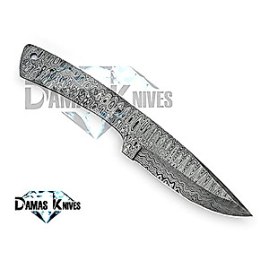 Custom Handmade Damascus Steel Skinner Knife Blank Blade for Knife Making HB 26