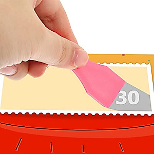 DECHOUS 12pcs Lottery Scratcher Tool Plastic Scraper Tool Scratch Free Plastic Scraper Cleaning Pen-Shaped Scraper Tool for Stickers Labels