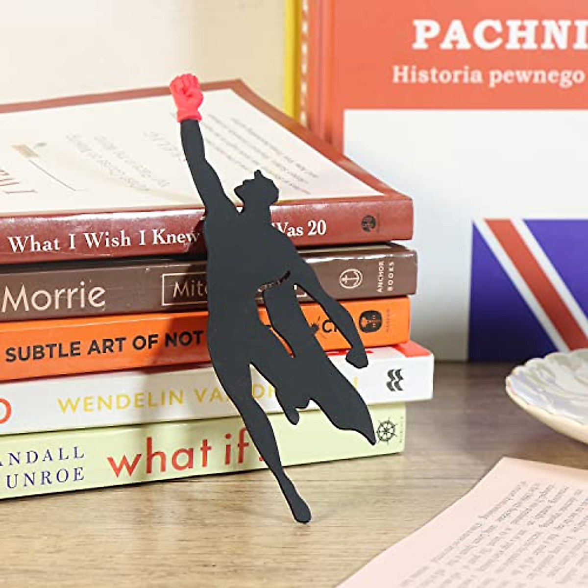 Creative Glow in The Dark Luminous Bookmark Fun Book Mark Party Favors for Kids Boys Girl Teens(Superhuman))