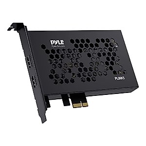 Pyle PLINK5 HDMI Video Capture Card By Pyle- PCI-E Gen2 4K HDMI-to-USB Audio-Video Recording- HD Zero-Lag&Ultra-Low Latency Live Broadcasting,Gaming,Streaming- Record Via DSLR Camcorder or Action Cam