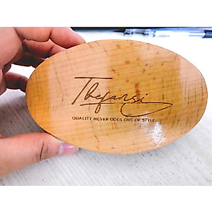 THEFANSI Original Beard Brush for Men With 100 First Cut Boar Bristles. Made in Pear Wood and Firm Bristles. THEFANSI Hair Brush Keeps hair clean, healthy, shiny and protected