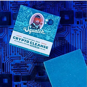 Dr. Squatch All Natural Bar Soap for Men with Medium Grit, Crypto Cleanse