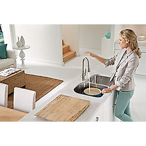 Moen Arbor Spot Resist Stainless Motionsense Two-Sensor Touchless Kitchen Faucet Featuring Power Clean, One-Handle Kitchen Sink Faucets with Pull Down Spray Head, 7594ESRS