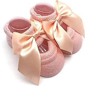 Elesa Miracle 3 Pairs Baby Girl Newborn Baby Photography Props Anti Slip Flower Pearl Bownote Socks