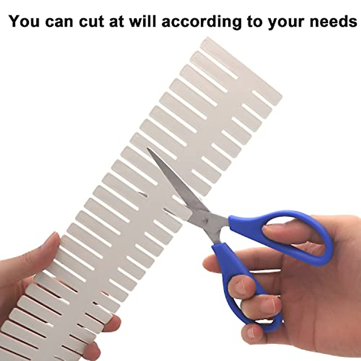 DUTWROY 24Pcs Adjustable Drawer Dividers 14.5Inch Plastic Storage Drawers Divider White DIY Grid Drawer Organizer Dividers for Socks Underwear Makeup Clothes