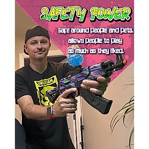 YaGee Electric Splatter Ball Blaster in Backyard Fun and Outdoor Games, Shoots Eco-Friendly Splatter Balls for Adult,(Purple)