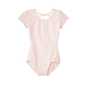 Capezio Puff Sleeve Keyhole Back Leotard - Girls, Pink, Intermediate