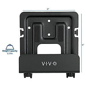 VIVO Black Adjustable Streaming Media Player, Wall Mounting Bracket Designed for Nintendo Switch, Apple TV, Roku, Fire TV, Hardware Included, MOUNT-ALL02