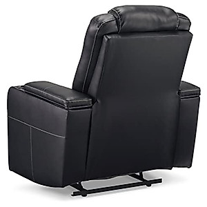 Signature Design by Ashley Center Point Urban Faux Leather Tufted Zero Wall Recliner, Black