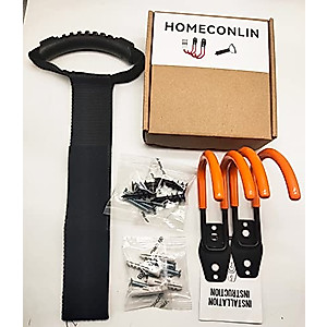 Garden Hose Hanger Wall Mount,Cast Iron Garden Hose Holder Storage(2PC) (Orange)