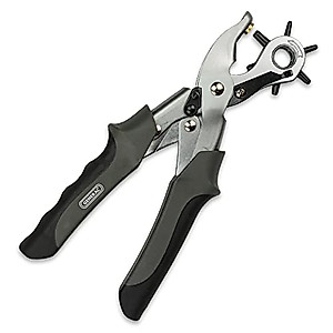 General Tools Revolving Punch Pliers 73 - 6 Multi-Hole Sizes For Leather, Rubber, & Plastic - Hobbies & Crafts