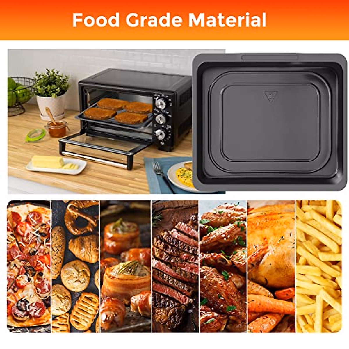 Air Fryer Grill Pan for Instant Vortex Plus10 Quart, 10.1 * 9’’ Food Grade Nonstick Replacement Rack Parts Tray Grill Crisper Plate for Innsky CROWNFUL 10.6Qt Air Fryer Oven, Dishwasher Safe
