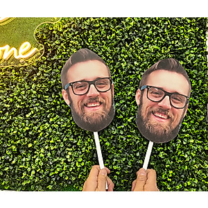 Face on a Stick, Custom face Cutout, Party Prop, Fat Face, Head Cutout, Fan Face, Wedding, Bachelor, Graduation, 6pcs, Option for More