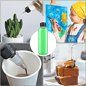 LOVLLE 3.4oz Small Oil Dispenser Bottle for Camping,12Pcs Plastic Squeeze Condiment Container with Twist Top Cap, Liquid Condiment Bottles with a funnel, Suited for Vinegar Oil Soy Sauce