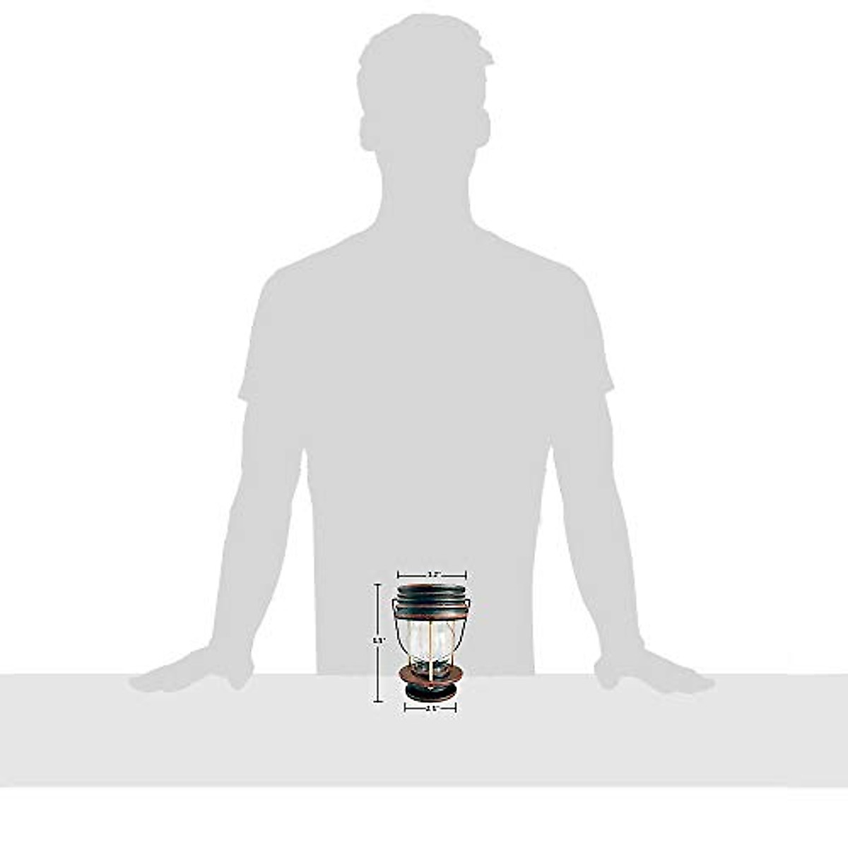 Pearlstar Solar Lantern Outdoor Waterproof Hanging Solar Garden Lights - 2 Pack Solar Powered Landscape Christmas Lanterns with Retro Design for Patio, Yard, Garden and Pathway Decor ( Warm Light )