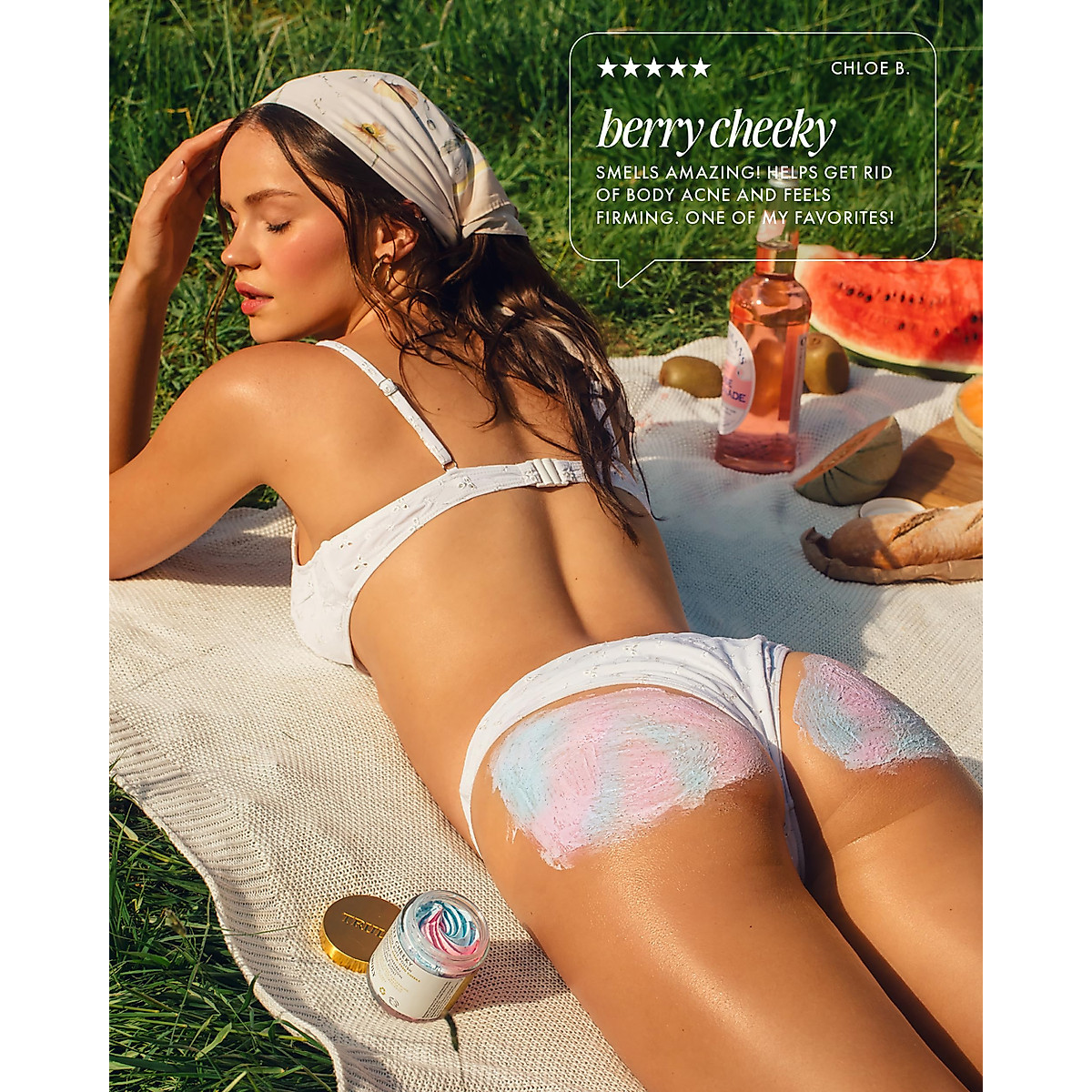 Truly Beauty Berry Cheeky Clearing Butt Polish Gentle Acne Body Scrub - Bacne and Acne Body Wash - Exfoliating Body Scrub and Bum Acne Treatment - Butt Acne Clearing Treatment and Butt Scrub - 2 OZ