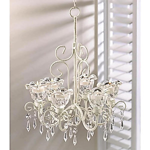 Zings & Thingz 57071441 Crystal Blossom Chandelier, No Size, White
