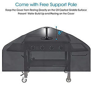 Unicook Griddle Cover, Compatible for Blackstone 36 Inch ProSeries Grill and Members Mark, Flat Top Grill Cover with Sealed Seam, Heavy Duty Waterproof Large Grill Cover 75 Inch, Includes Support Pole