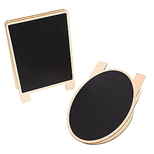 ibasenice 2 Pcs Small Blackboard Message Board Signs Home Sign Wood Miniature Blackboard Mini Message Blackboard Kid Easel Wood Toy Note Writing Board Child Display Board Wooden Double Sided
