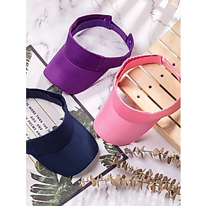 Geyoga 5 Pcs Sports Visor Hats Visor Women Men Sun Visors Hat for Men Adjustable Visor Cap Golf Athletic Visor Hat for Men Women