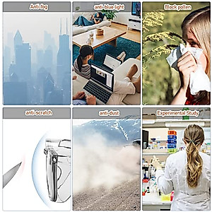 FORITOAST Safety Glasses for Women Men, Cute Stylish Anti Blue Ray,Fog,Dust Safety Goggles with Packaging Box Include Glasses Accessories Ideal for Men Women (Dark Brown)