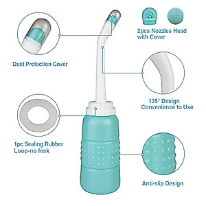 TopQuaFocus 12oz Perineal Bottle for Postpartum Care Portable Travel Peri Sprayer Bidet Postpartum Recovery Essentials After Birth Cleaning for Mom Baby Personal Hygiene Care Hemorrhoid Treatment