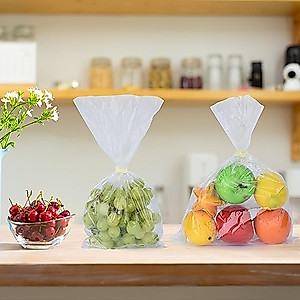 100 Pcs Reusable Plastic Bread Clips - Keep Your Food Fresh with 7/8 x 7/8 inches Food Bag Clips (Yellow)