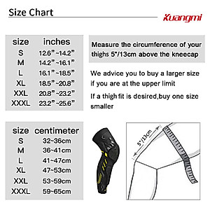 Kuangmi Knee Pads and Shin Guard Sleeve for Soccer, Basketball, Wrestling, Softball, Volleyball, Sports, Daily Support-1piece (XXL, Black)