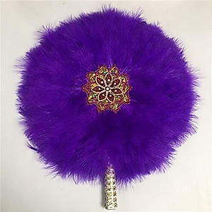Custom Feather Fans for Wedding Luxurious Dance Fans Bride Hand Held Photo Props DIY Handmade Vintage Fans Party Favors