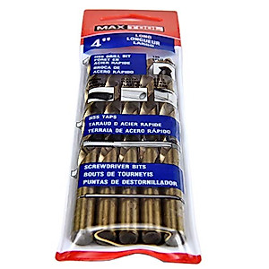 MAXTOOL 5/32" 5pcs Identical Jobber Length Drills HSS M35 Twist Drill Bits 5% Cobalt Fully Ground Golden Straight Shank Drills; JBF35G10R10P5