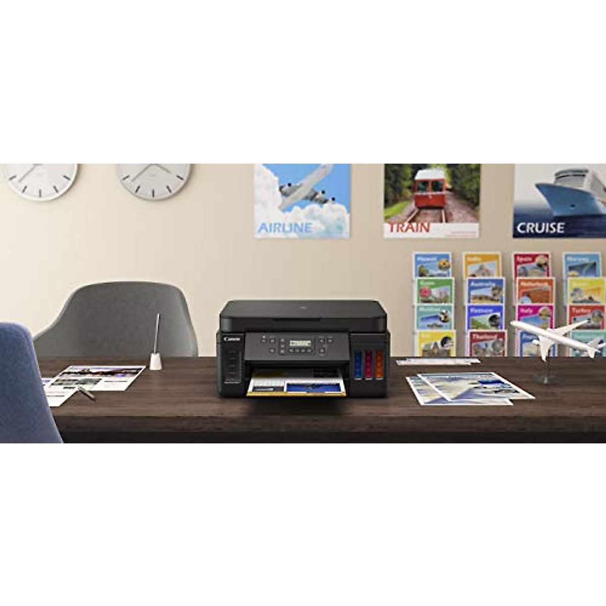 Canon PIXMA G6020 All-in-One Supertank Wireless (Megatank) Printer, Copier and Scan with Mobile Printing, Black, Works with Alexa