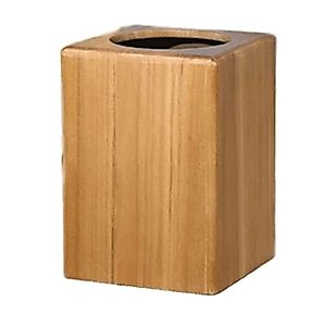 Trash Bin Trash Can Wastebasket Wood Trash Can Wastebasket Rustic Garbage Container Bin with Inner Barrel for Home Office Garbage Can Waste Bin (Color : OneColor, Size : 20.5 * 20.5 * 29cm)